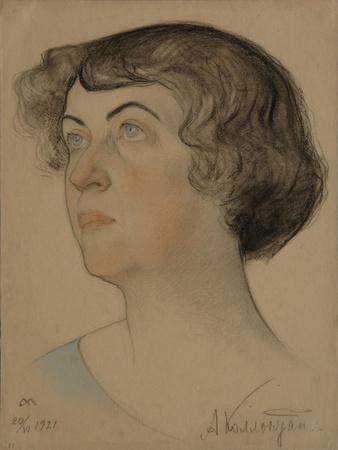'Portrait of Alexandra Mikhailovna Kollontai (1872-195), 1921' Giclee ...