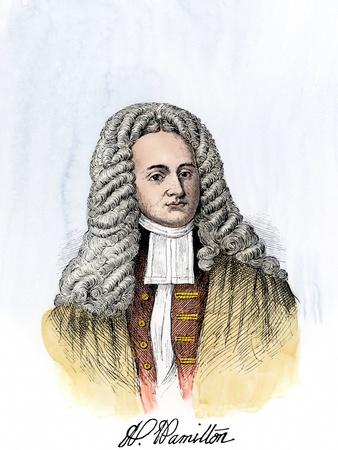 'Portrait of Andrew Hamilton, a Lawyer Defending John Peter Zenger and ...