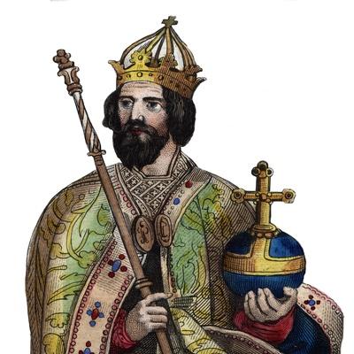 'Portrait of Charlemagne (742-814), King of the Franks' Giclee Print ...