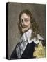 'Portrait of Charles I Stuart (1600-1649) King of England. Colour ...