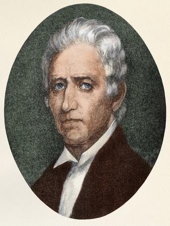 Portrait of Daniel Boone Age (1734-1820), British Quaker Explorer of ...