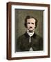 'Portrait of Edgar Allan Poe (1809-1849), American Writer. Colour ...
