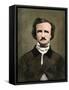Portrait of Edgar Allan Poe (1809-1849), American Writer. Colour ...