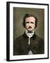 'Portrait of Edgar Allan Poe (1809-1849), American Writer. Colour ...