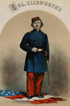 'Portrait of Elmer Ephraim Ellsworth' Giclee Print | AllPosters.com