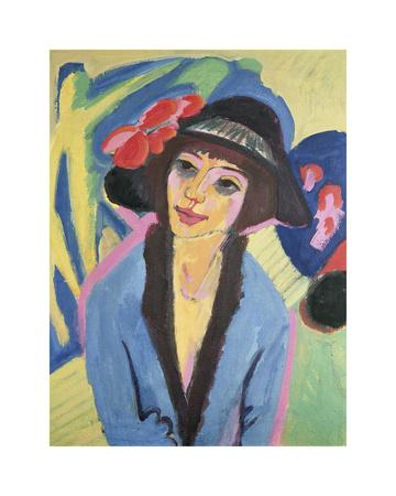 'Portrait of Gerda, 1914' Premium Giclee Print - Ernst Ludwig Kirchner ...