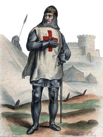 'Portrait of Godfrey of Bouillon, Frankish knight, one of the leaders ...