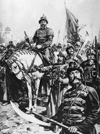 'Portrait of Ivan the Terrible with Soldiers' Giclee Print | AllPosters.com