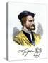 Portrait of Jacques Cartier (1491-1557) with Autograph. Giclee Print ...