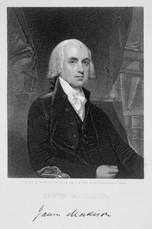 'Portrait of James Madison, Engraved by William A. Wilmer' Giclee Print ...