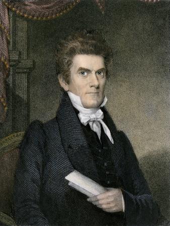 Portrait of John Caldwell Calhoun (1782-1850) American Politician. 19Th ...