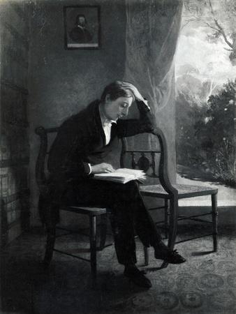 Portrait of John Keats Reading by Joseph Severn Giclee Print ...