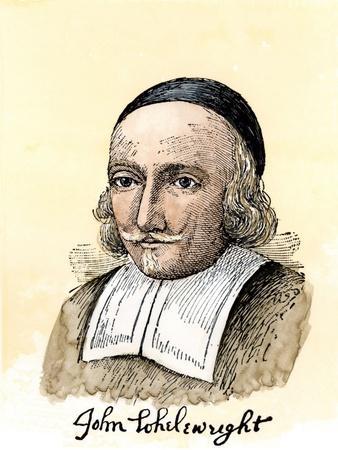 'Portrait of John Wheelwright (1592-1679), with His Signature.' Giclee ...