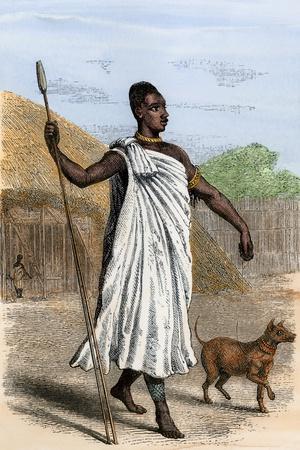 'Portrait of King Mutesa I (1857-1884) King of Uganda, as Described by ...