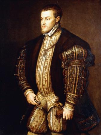 'Portrait of King Philip II of Spain' Giclee Print - Titian (Tiziano ...