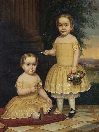 'Portrait of Lavinia and Ella Simpson, c.1854' Giclee Print - Lavinia ...