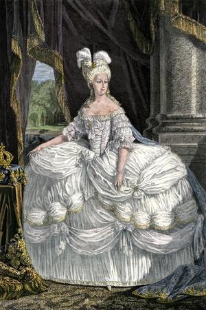 'Portrait of Marie Antoinette (1755-1793) Queen of France.' Giclee ...