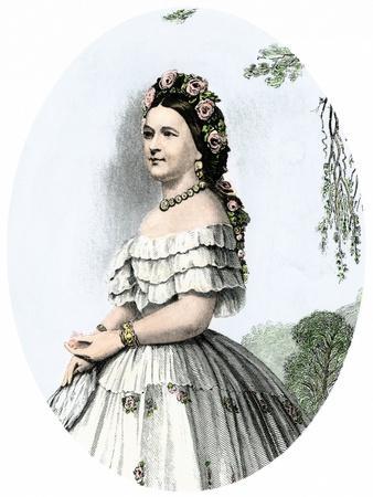 'Portrait of Mary Ann Todd Lincoln (1818-1882) First Lady of the United ...