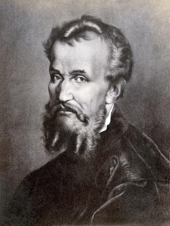'Portrait of Michelangelo Buonarroti Dit Michel Ange (Michelangelo or ...