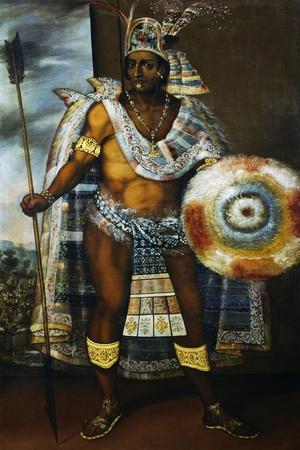 'Portrait of Montezuma II Tecnochtitlan (Circa 1466-1520), Last King of ...
