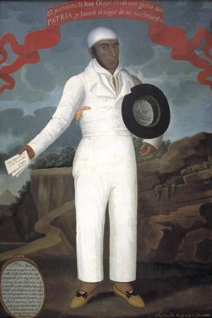 'Portrait of Peruvian Patriot Jose Olaya, 1823, Museo Nacional de ...