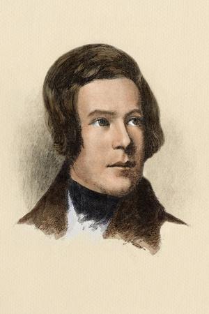 'Portrait of Robert Schumann (1810-1856), German Composer. 19Th Century ...