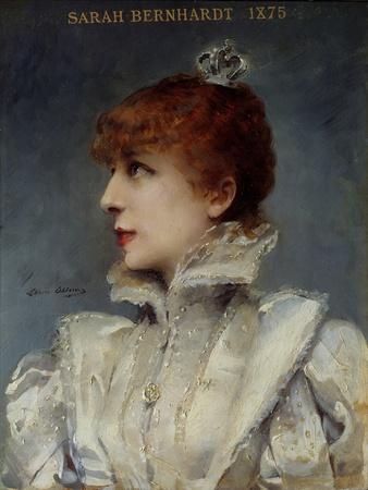 'Portrait of Sarah Bernhardt by Louise Abbema' Giclee Print ...