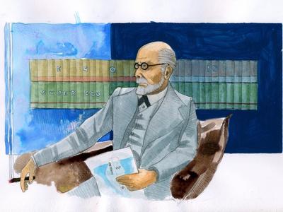 'Portrait of Sigmund Freud (1856-1939), Austrian Psychiatrist (Portrait ...