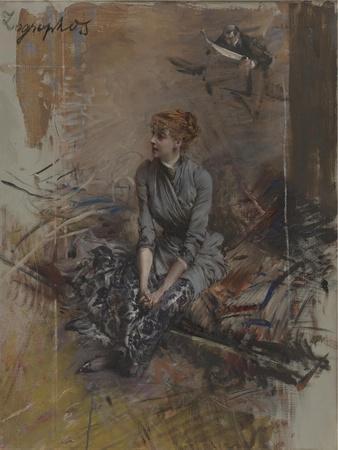 Portrait of the actress Gabrielle Réjane (1856-1920) Giclee Print ...