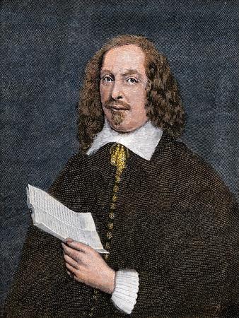 'Portrait of the Chief Father Edward Winslow (1595-1655), Holding a ...