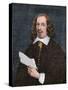 Portrait of the Chief Father Edward Winslow (1595-1655), Holding a ...