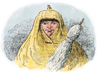 'Portrait of the Legendary Impress Inca Mama Ocllo Huacco Holding a ...