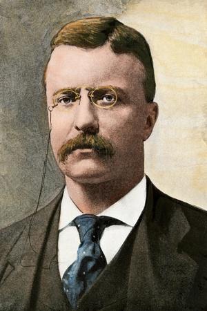 'Portrait of Theodore Roosevelt (1858-1919), President of the United ...