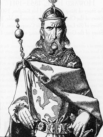 'Portrait of Uther Pendragon, Illustration from 'The Story of King ...