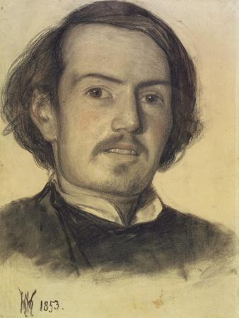 'Portrait of Walter Howell Deverell, 1853 (Charcoal on Paper)' Giclee ...
