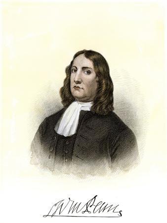 'Portrait of William Penn (1644-1718) Founder of Pennsylvania.' Giclee ...