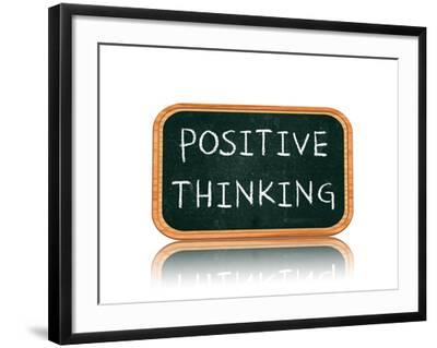 'Positive Thinking on Blackboard Banner' Print - marinini | AllPosters.com