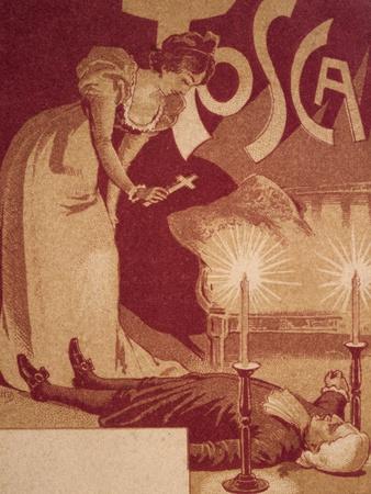 Postcard Depicting Scene from Tosca, Opera by Giacomo Puccini Giclee ...