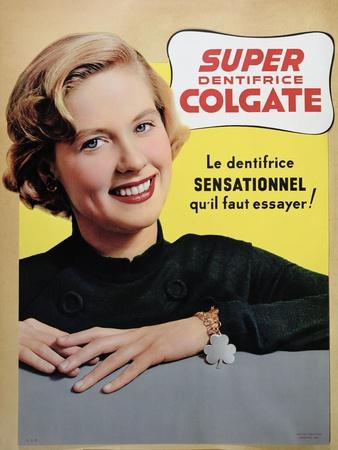 'Poster Advertising Colgate Toothpaste, C.1950-60' Giclee Print ...