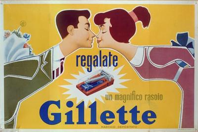 'Poster Advertising Gillette Razors' Giclee Print - Italian School ...