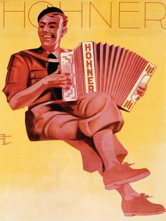 'Poster Advertising 'Hohner' Accordions, C.1938' Giclee Print ...
