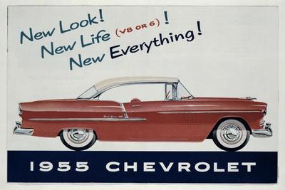 'Poster Advertising the 1955 Chevrolet Car' Giclee Print | AllPosters.com