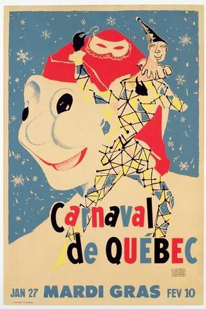 Poster Advertising the Carnival De Quebec, C.1959 Giclee Print ...