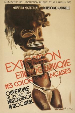 'Poster for French Colonies African Art Exhibit' Giclee Print ...