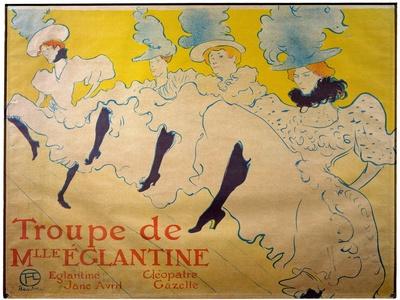 'Poster for Mademoiselle Eglantine's Troupe. Cabaret Dancers ...