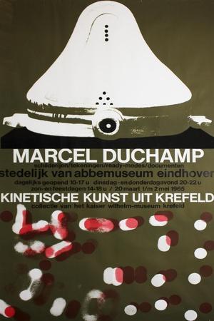 'Poster for Marcel Duchamp at the Van Abbemuseum, Eindhoven, 1965 ...