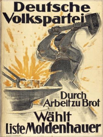 Poster for the German People's Party, 1919 Giclee Print | AllPosters.com