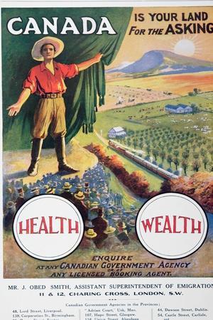 'Poster Promoting Emigration to Canada, 1914' Giclee Print | AllPosters.com