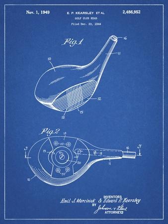 'PP1050-Blueprint Spalding Golf Driver Patent Poster' Giclee Print ...