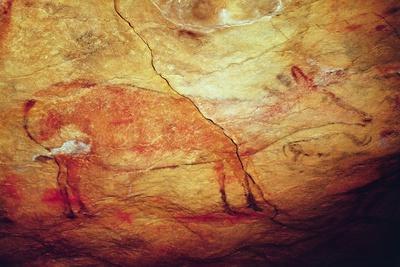 Stag from the Caves of Altamira, C.15,000 BC (Cave Painting) Giclee ...